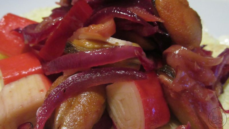 Flambované slávky a krabí tyčinky | sikovnykuchar.cz